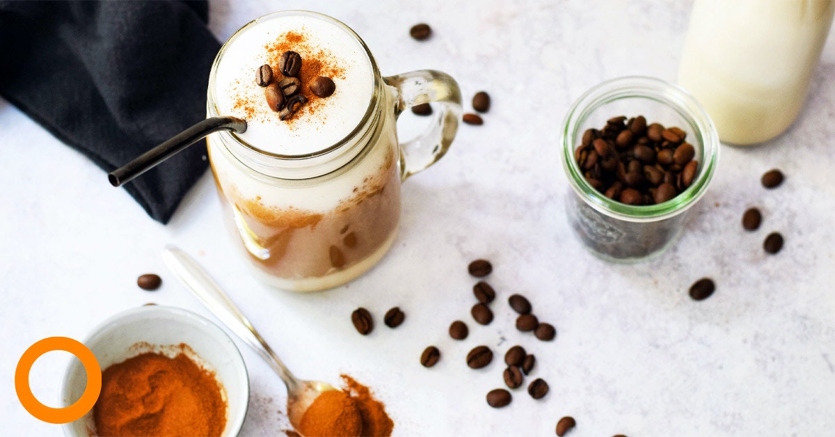 Eiwitrijke vanille iced latte