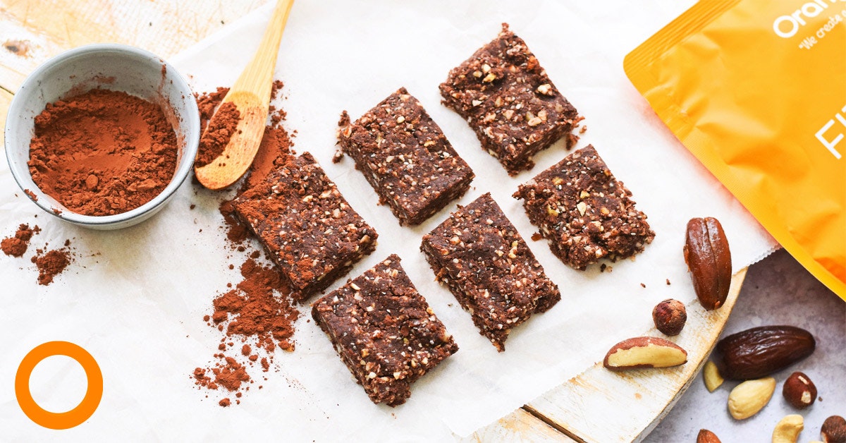 No bake chocolade eiwitrepen