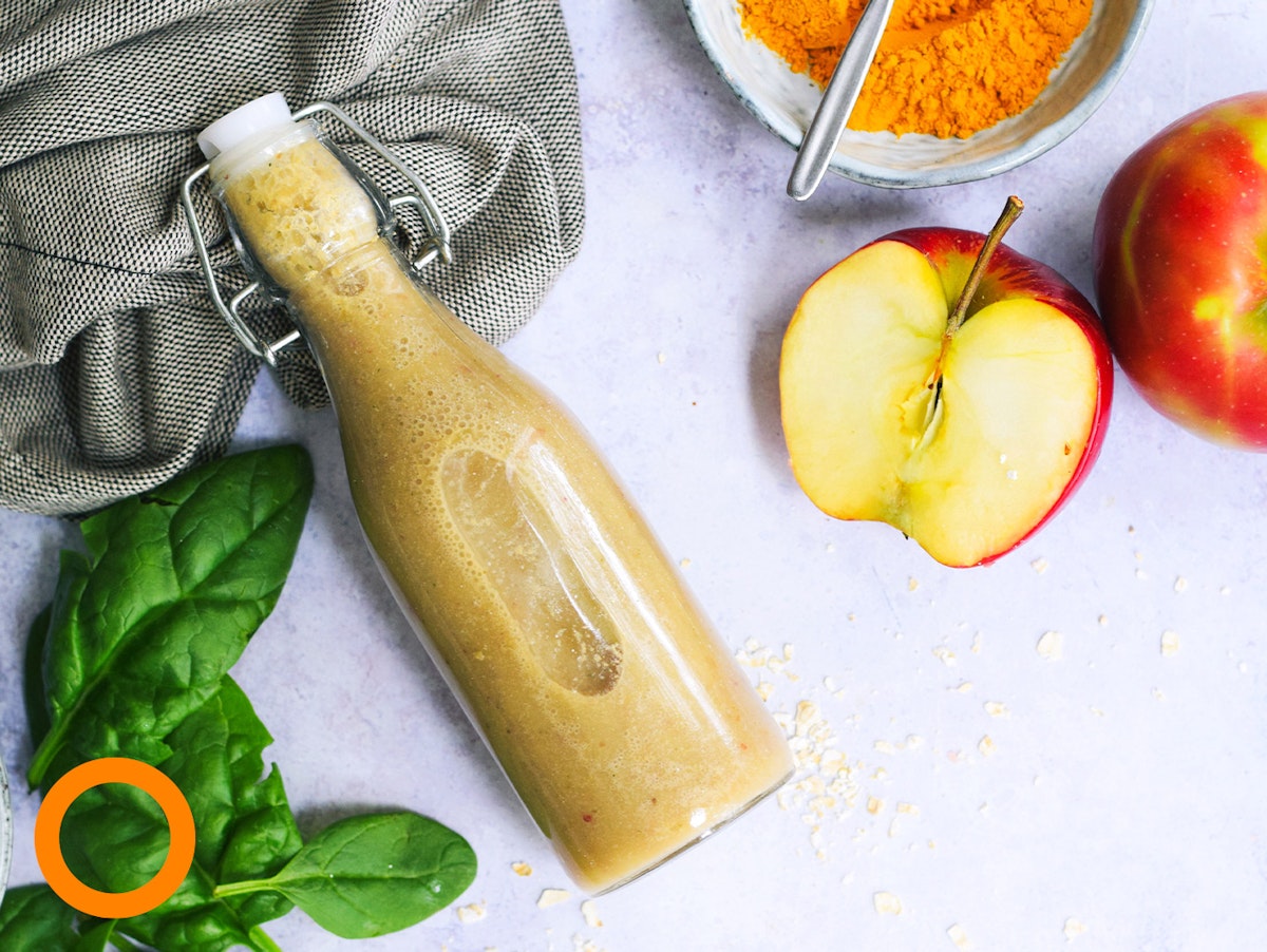 Vanille appel smoothie met extra eiwitten